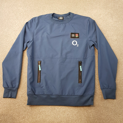 Umbro England Mens Sweatshirt Small Blue Rugby Training Pullover Jumper ...