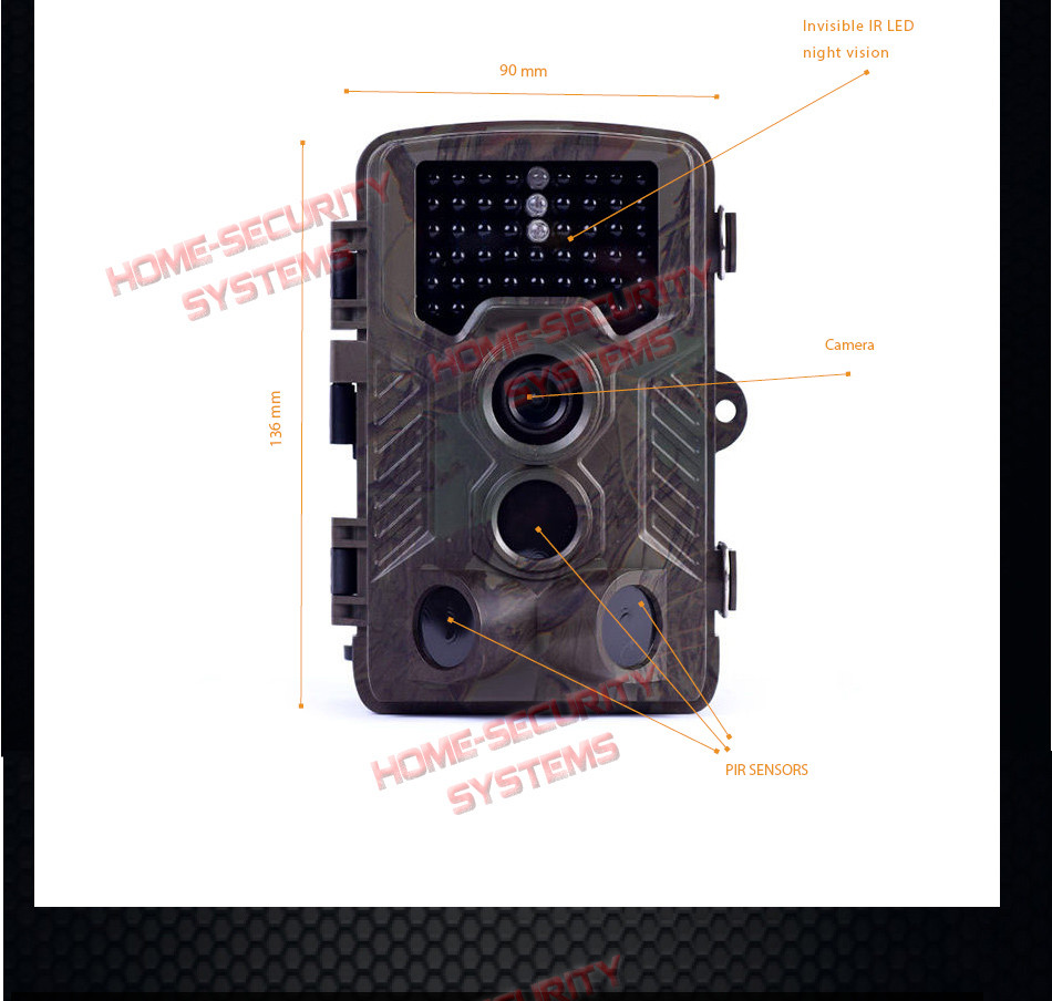 Trail Camera Hunting Video 1080P Black Flash Smart Guard Time Lapse ...