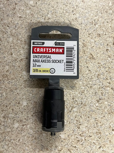 Craftsman Universal Max Axess 3/8" Drive 12mm Socket 31394 for sale ...