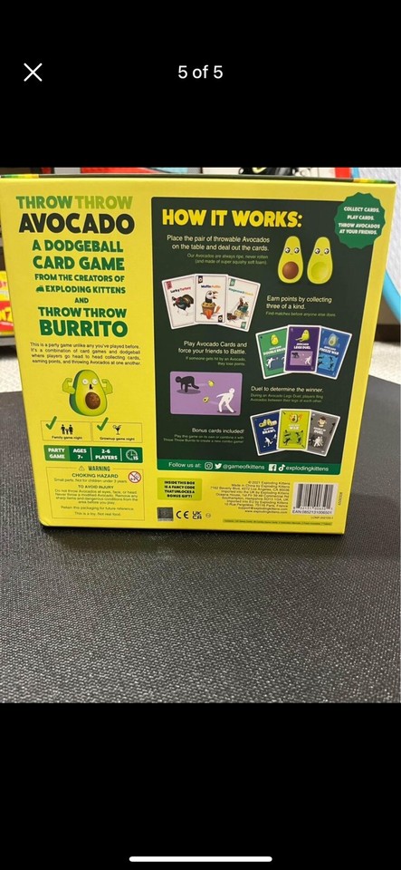throw throw avocado game | eBay