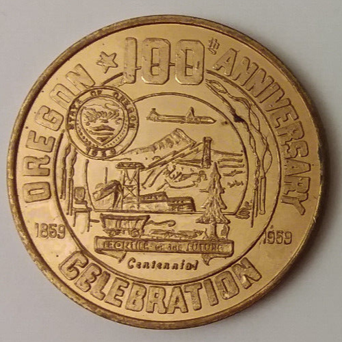 Oregon 100th Anniversary Celebration 1959 Klamath Falls, OR 50¢ Trade ...