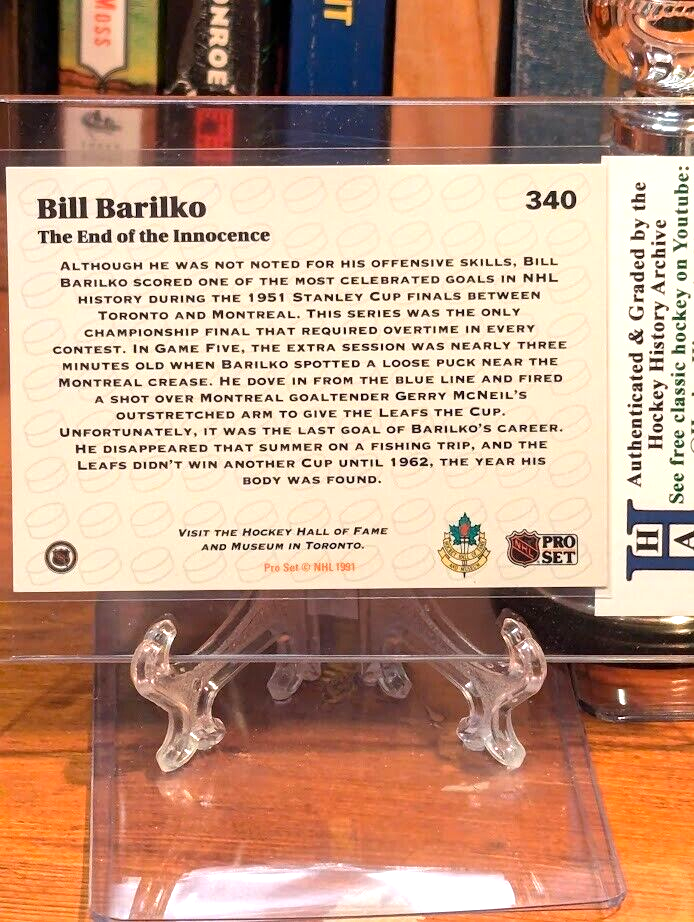 Tragically Hip Fifty Mission Cap Thin Album/CD Insert Bill Barilko card ...