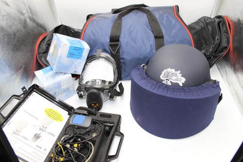 Italian Military Police Ballistic Helmet Gas Mask Face Shield Filters ...