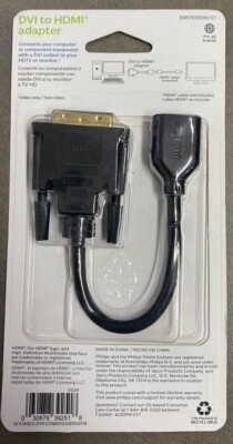 Philips DVI to HDMI Pigtail Adapter Black | eBay