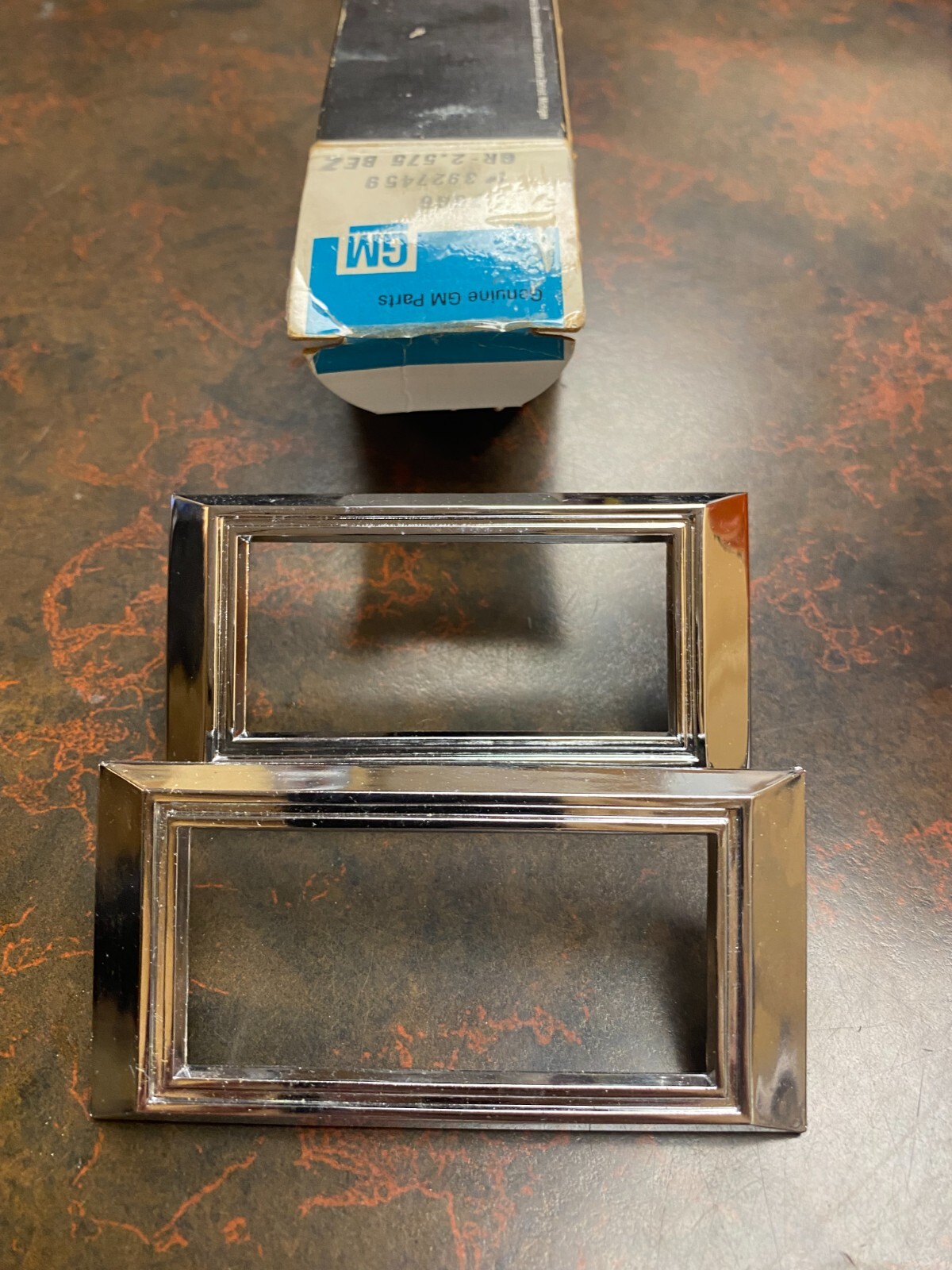 NOS 1968 CAMARO NOVA SS CORVETTE CHROME SIDE MARKER LIGHT (2) BEZEL ...