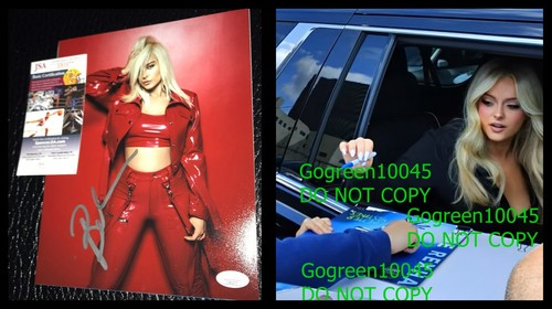 Bebe Rexha signed 8x10 photo sexy hot JSA record album I Don't Want to ...