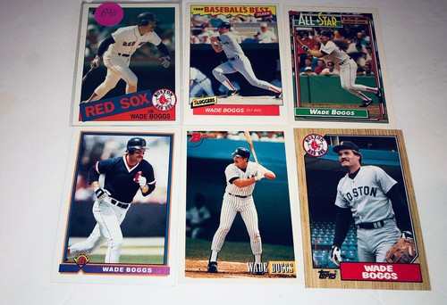 Wade Boggs Lot Of 6 Different Red Six Yankees Baseball Cards Member HOF ...