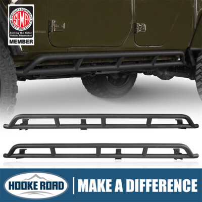 Hooke Road Rock Sliders Armor Guards Step Bars For 2020-2024 Jeep ...