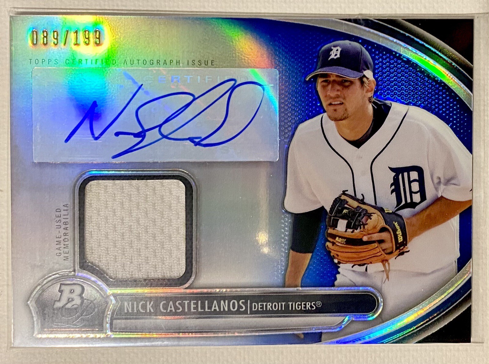 2013+Bowman+Platinum+-+Autographed+Relic+Blue+Refractor+%23AR-NC+Nick ...