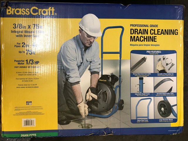 BrassCraft 3/8in X 75ft Drain Wire Machine Auger Bc3020 for sale online ...