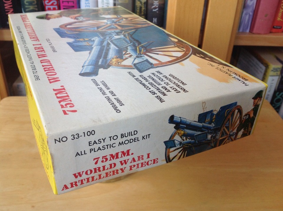Palmer Plastics 1:24 75MM WWI Artillery Piece Vintage Model Kit, 33-100 ...