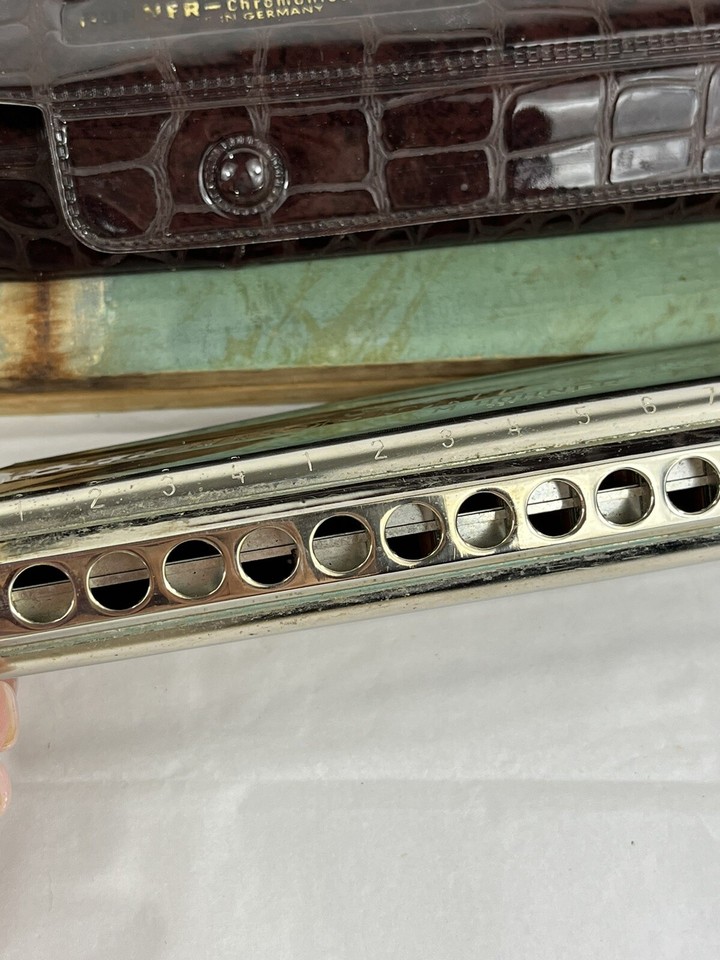 Vintage German Hohner The 64 Chromonica 4 Octaves Pro. Harmonica W/Case ...