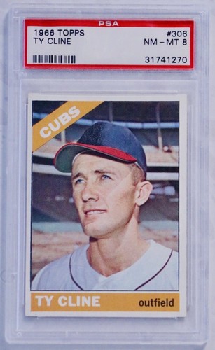 1966 Topps Ty Cline #306 PSA 8 NM-MT Chicago Cubs | eBay