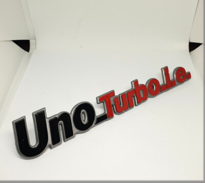FIAT UNO TURBO I.E. - Rear logo badge emblem script | eBay UK