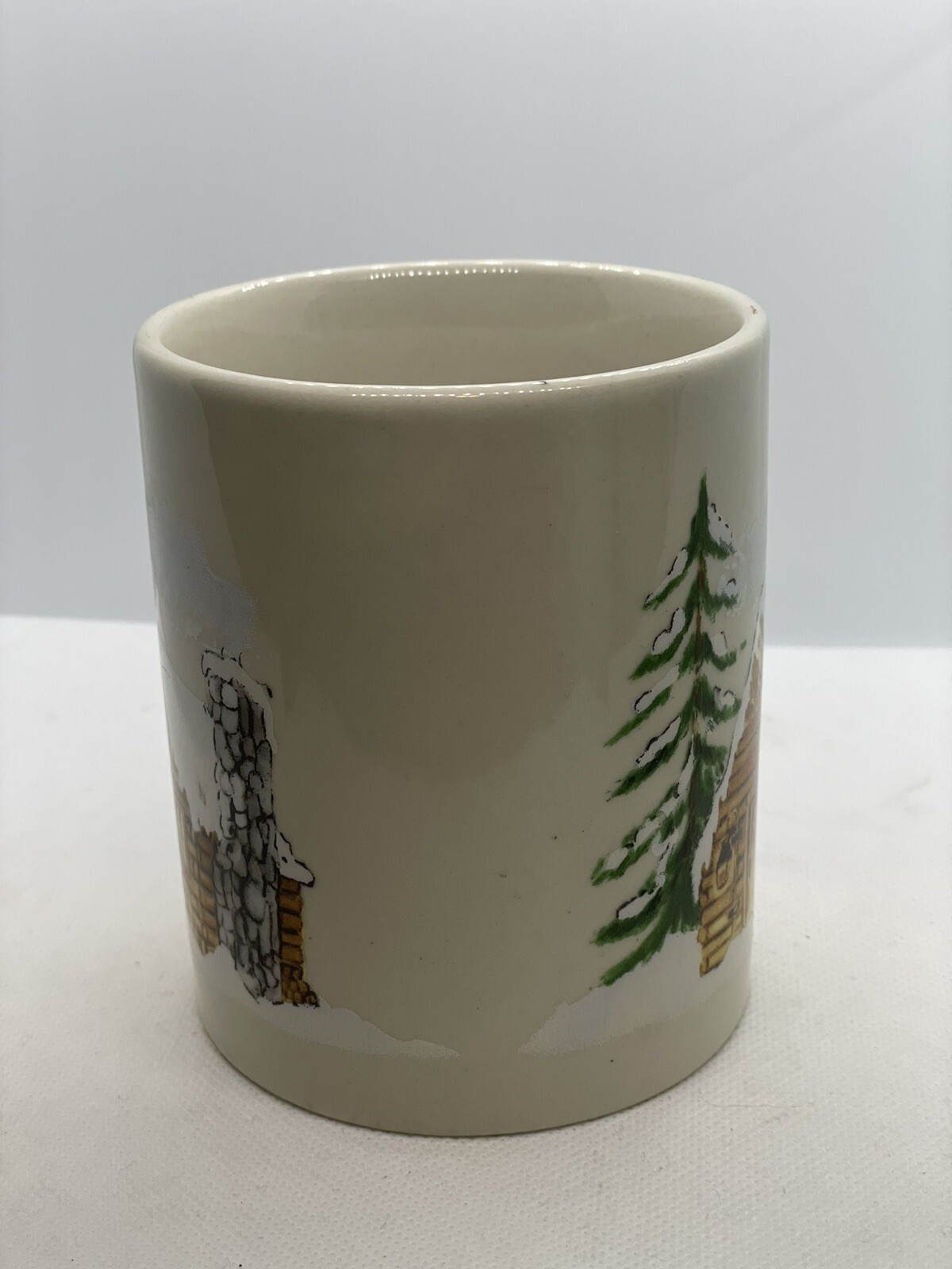Test Rite International Co. Stoneware Coffee Mug Rustic Winter Log ...