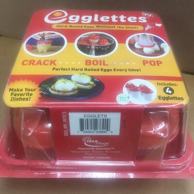 Set Of 4 Egglettes Egg Cooker Hard Boiled Egg Without The Shell | eBay