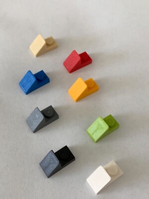 LEGO Parts 15672 (4pcs) 1x2 Slope 45° with Plate Choose Color | eBay