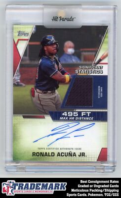 2021 Topps #SSAR-RA Ronald Acuña Jr. Significant Stats Auto Relics #/50 ...