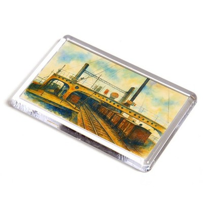 FRIDGE MAGNET - Train Ferry, Harwich - Vintage Art Style | eBay UK