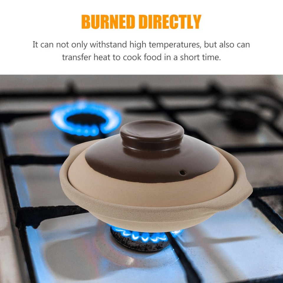 Party Cooking Dinner Preparation Casserole Pot with Lid Ceramic Stew ...