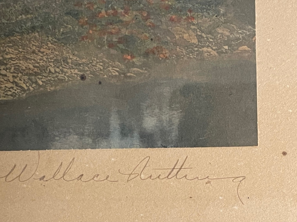 Wallace Nutting " Watersmeet " Waters Meet " Vintage Hand-Tinted Print ...