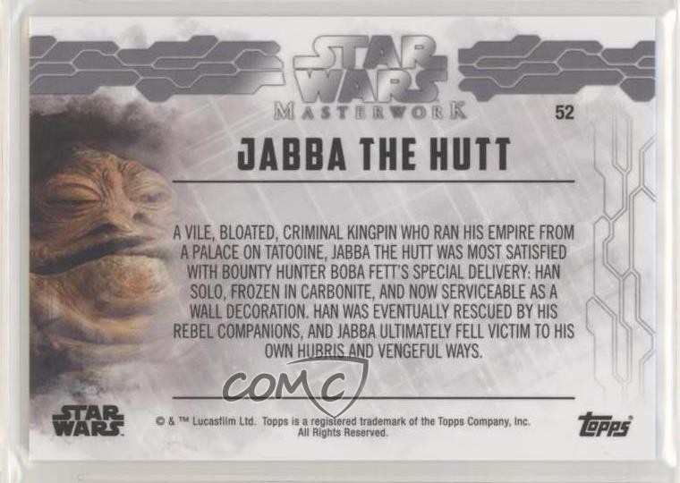 2017 Topps Star Wars Masterwork Blue Jabba The Hutt #52 ni4 | eBay