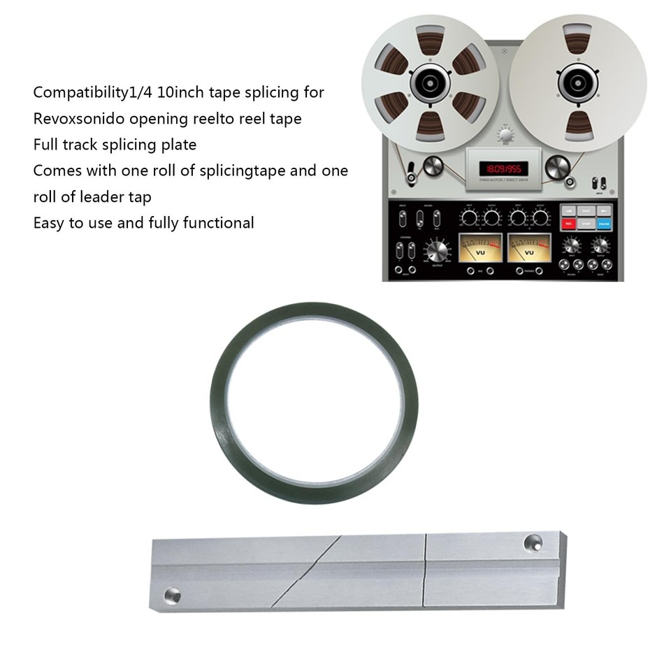 Splicing Block Kit, Tape Splicing Set Aluminum Studio for 1/4 Inch Open ...