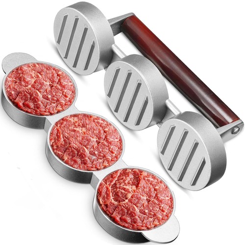 Mini Burger Press Patty Maker Three 2.6-inch Molds Small Aluminum ...