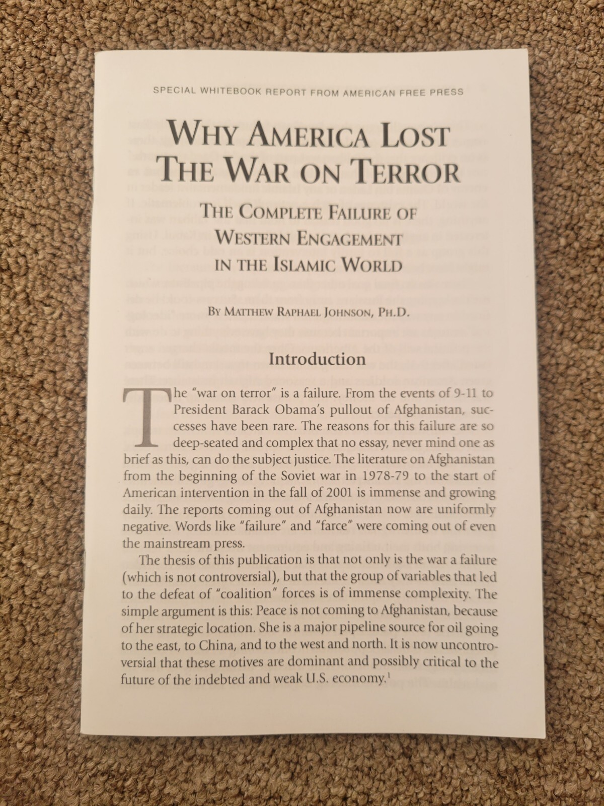 Why America Lost The War On Terror By Mathew Raphael Johnson, Ph. D ...