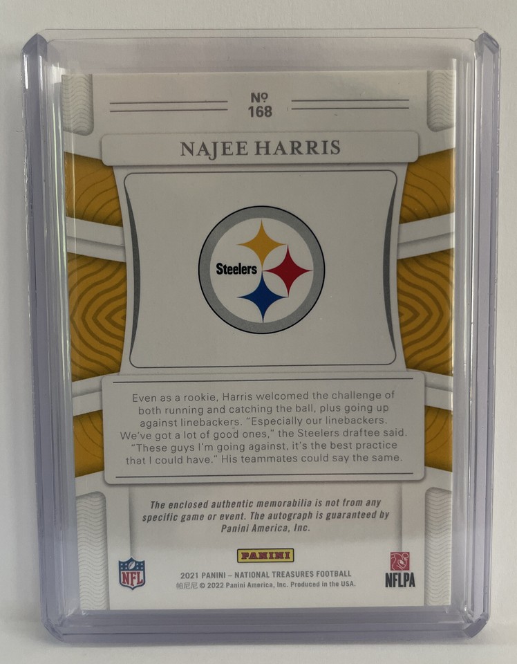 2021 National Treasures #168 Najee Harris RC True RPA Rookie Patch Auto ...