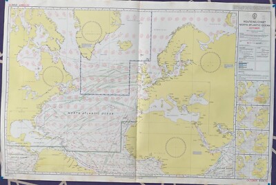 Admiralty 5124(10) ROUTEING Chart NORTH ATLANTIC OCEAN MARINE NAUTICAL ...