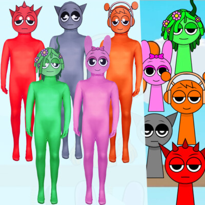 Sprunki- Incredibox Cosplay Kids Jumpsuit Wenda Oren Clukr Bodysuit ...