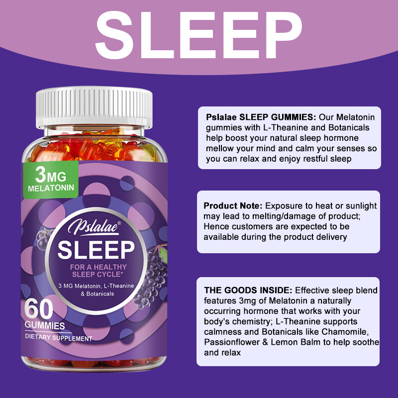Sleep Gummies 3mg - L-Theanine, Melatonin - Sleep Aid, Improve Sleep ...