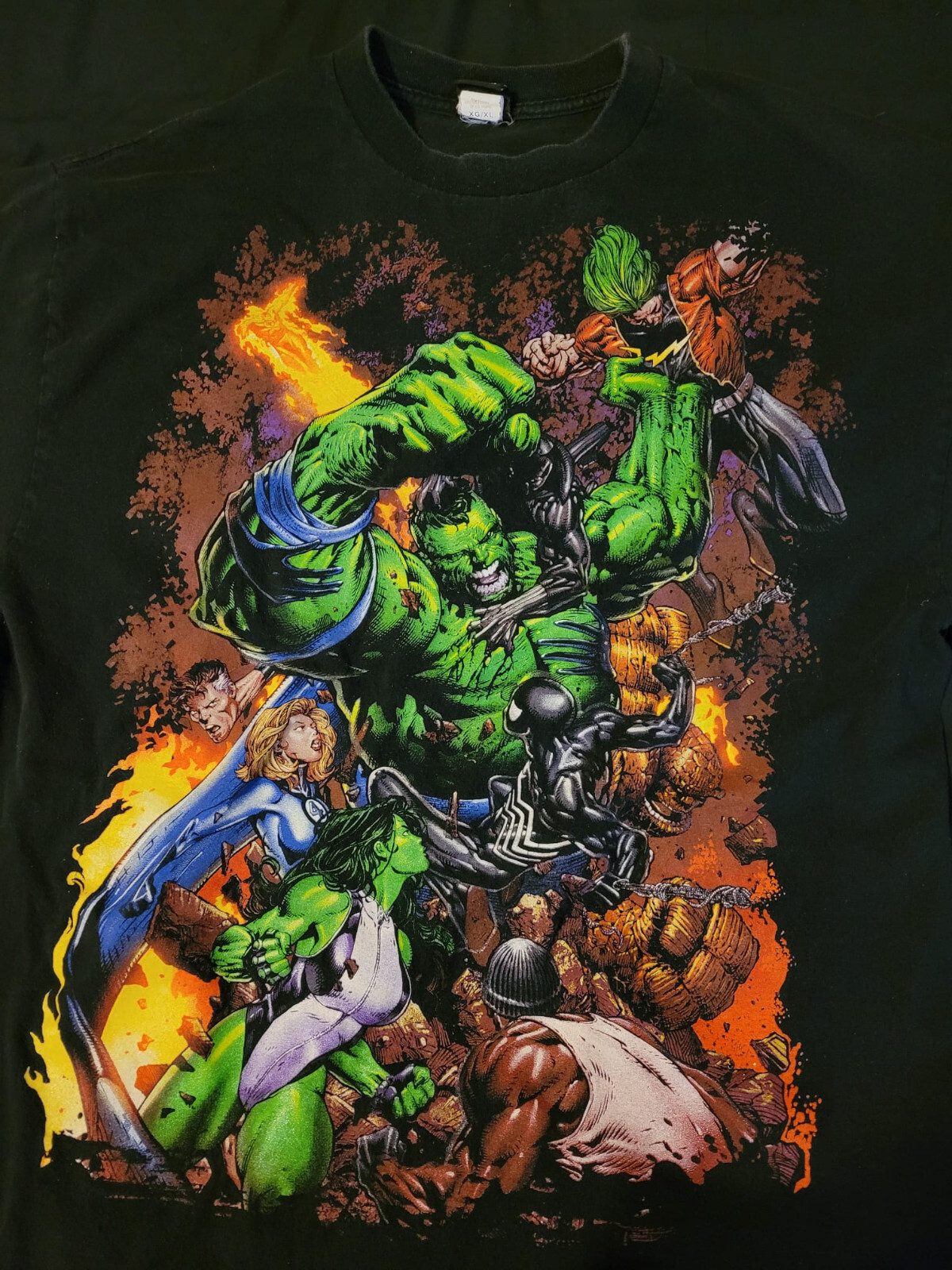 Vintage Mad Engine X Marvel World War Hulk T Shirt Bl… - Gem