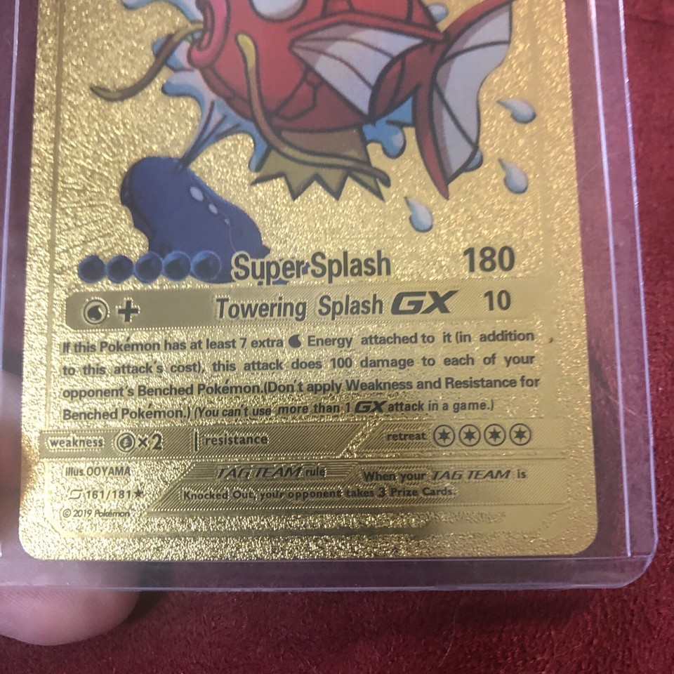 Gold plated Magikarp and Wailord GX Pokemon card, hp300, 161/181 | eBay