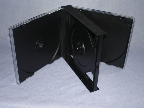 10 24MM MULTI 4 QUAD CD JEWEL CASES W/BLACK TRAY PSC71 USA FREE 2 DAY ...