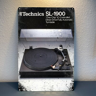 Technics Vintage Hi-Fi Turntable Sl1900 Metal Poster - Sign - Size ...