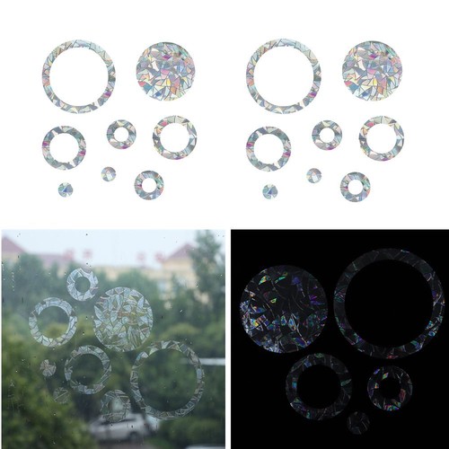 PVC Wall Stickers Circle Window Clings Anti-Collision Window Decals ...