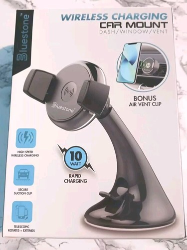 Bluestone Wireless Rapid Charging Car Mount - Dash, Window, & Vent ...