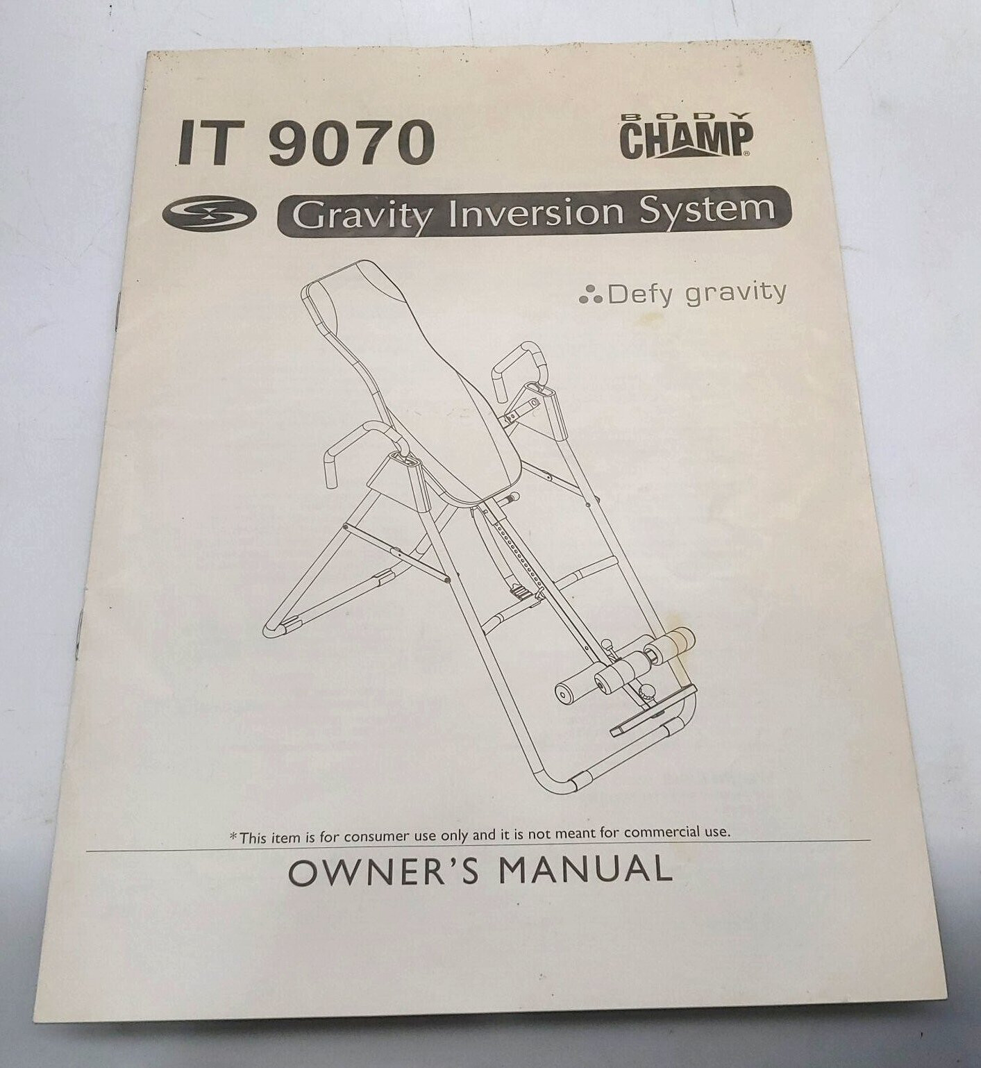 Body Champ IT 9070 Gravity Inversion System Owner's Manual | eBay