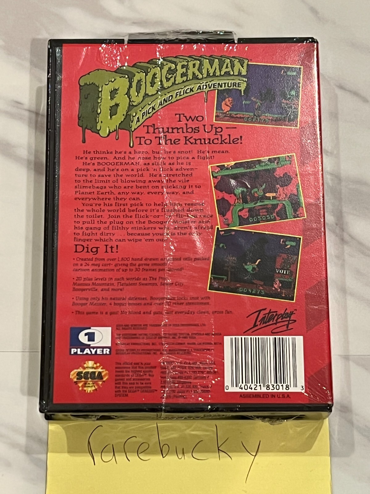 Boogerman (Sega Genesis) NEW FACTORY SEALED, NEAR-MINT, SUPER RARE! | eBay