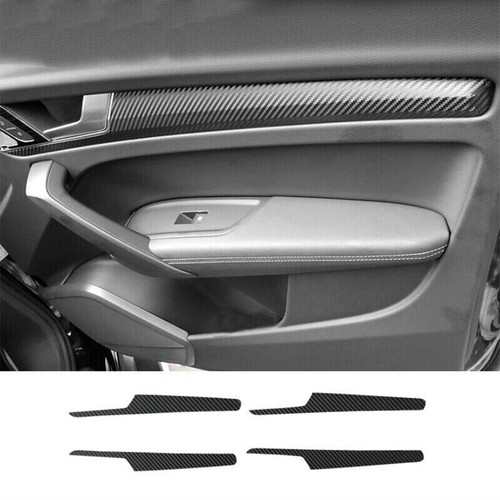 Carbon Fiber Style Inner Door Panel Strip Trim Sticker 4pc For Audi Q5 ...