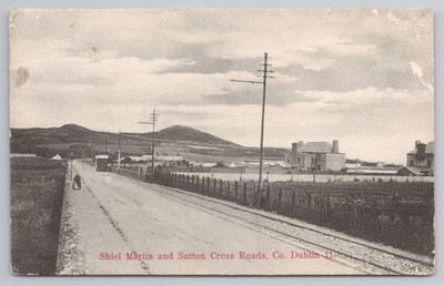 SHIEL MARTIN Sutton Cross Roads Co Dublin Tram Tracks Vintage Postcard ...