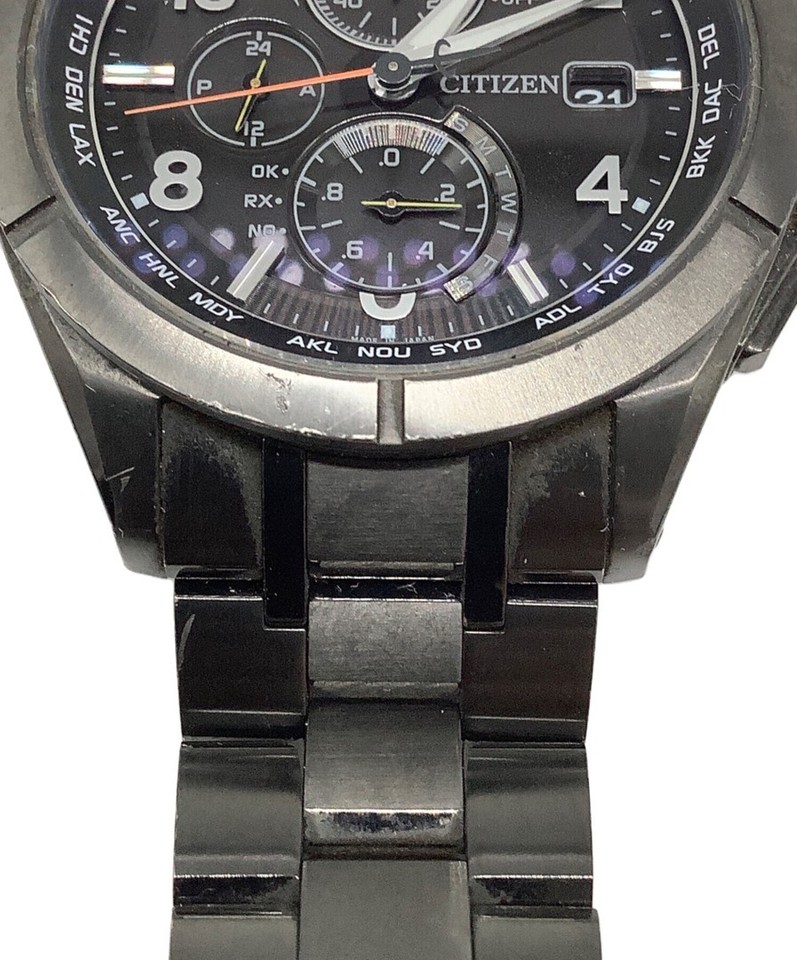 CITIZEN Attesa Titanium Direct Flight Eco-Drive H800-T023975 Watch 9144 ...
