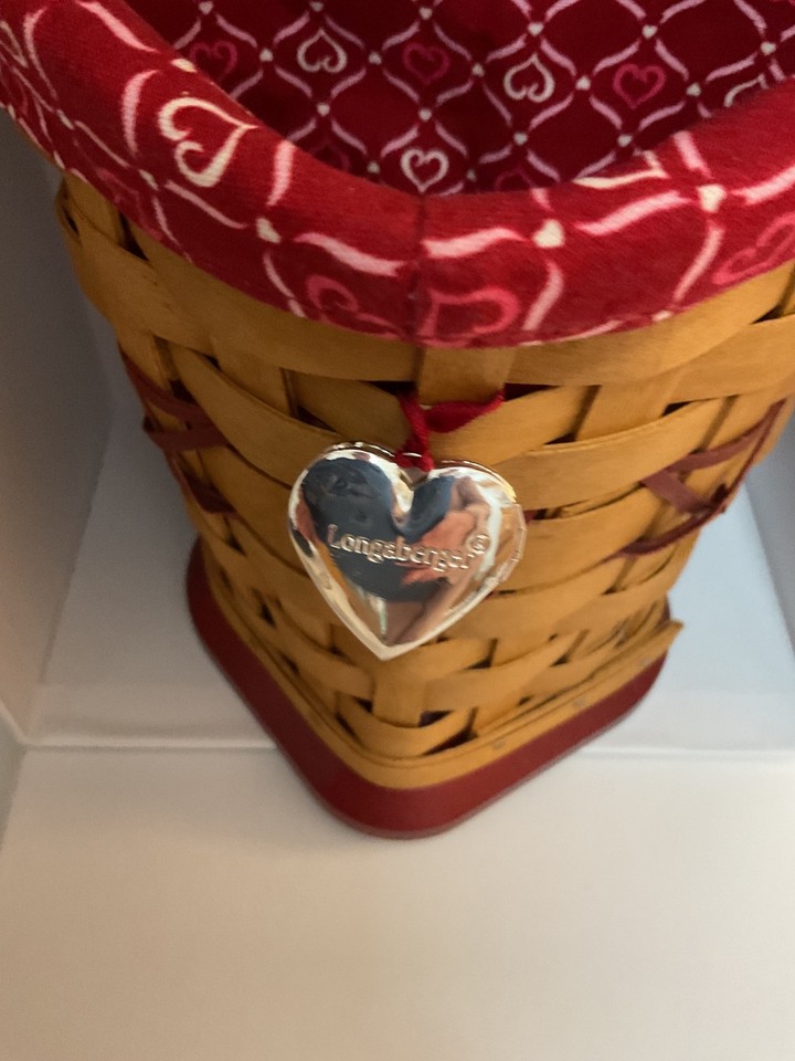Longaberger 2008 Sweetheart True Love Heart Shaped Basket W/Tie On ...
