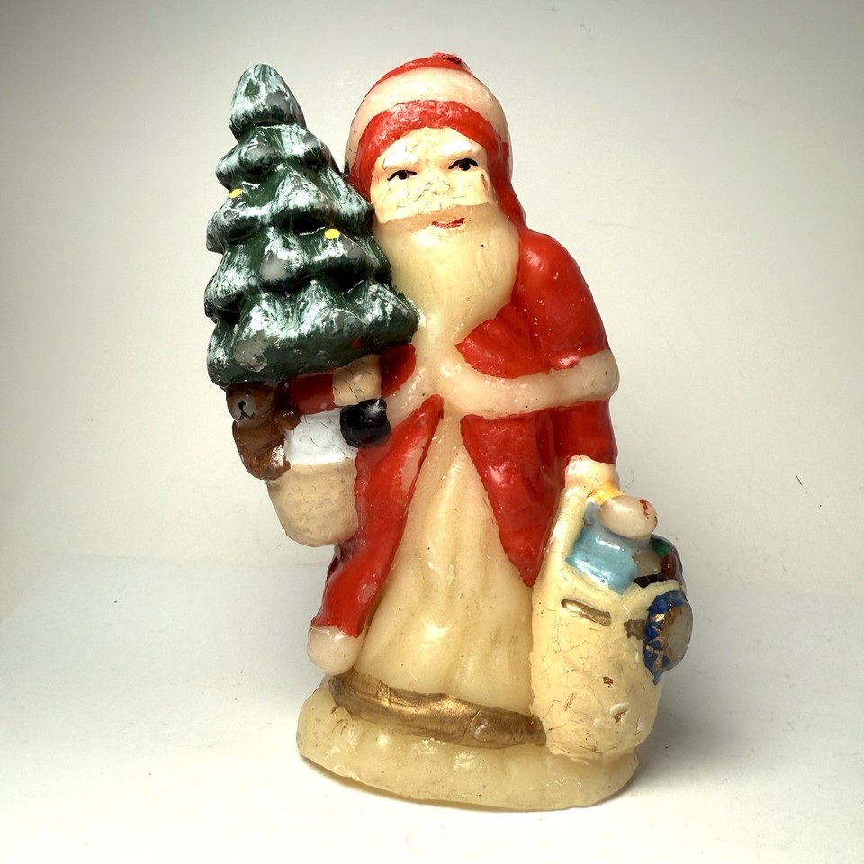 RARE Vintage 6 INCH Tall Santa Wax Candle Very Rare Unused READ | eBay