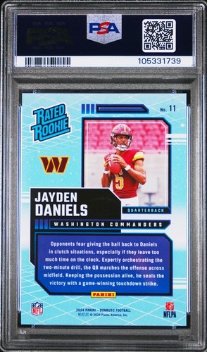 2024 PANINI DONRUSS RATED ROOKIES RETRO #11 JAYDEN DANIELS PSA 10!!! | eBay