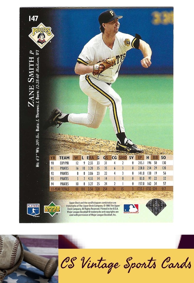 1995 Upper Deck #147 Zane Smith Electric Diamond | eBay