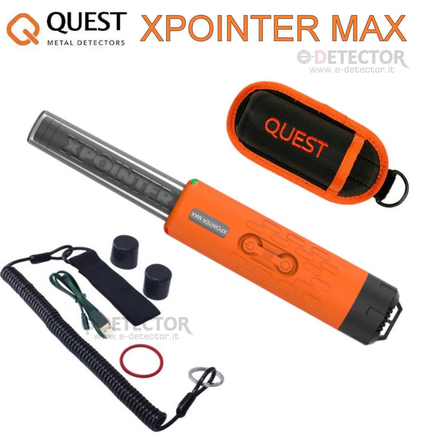 PINPOINTER XPOINTER MAX QUEST METAL DETECTOR SUB 5 MT. PIN POINTER VLF ...