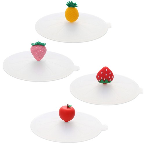 Cap Tea Coffee Lids Dustproof Suction Cup Cover Silicone Cup Cover ...